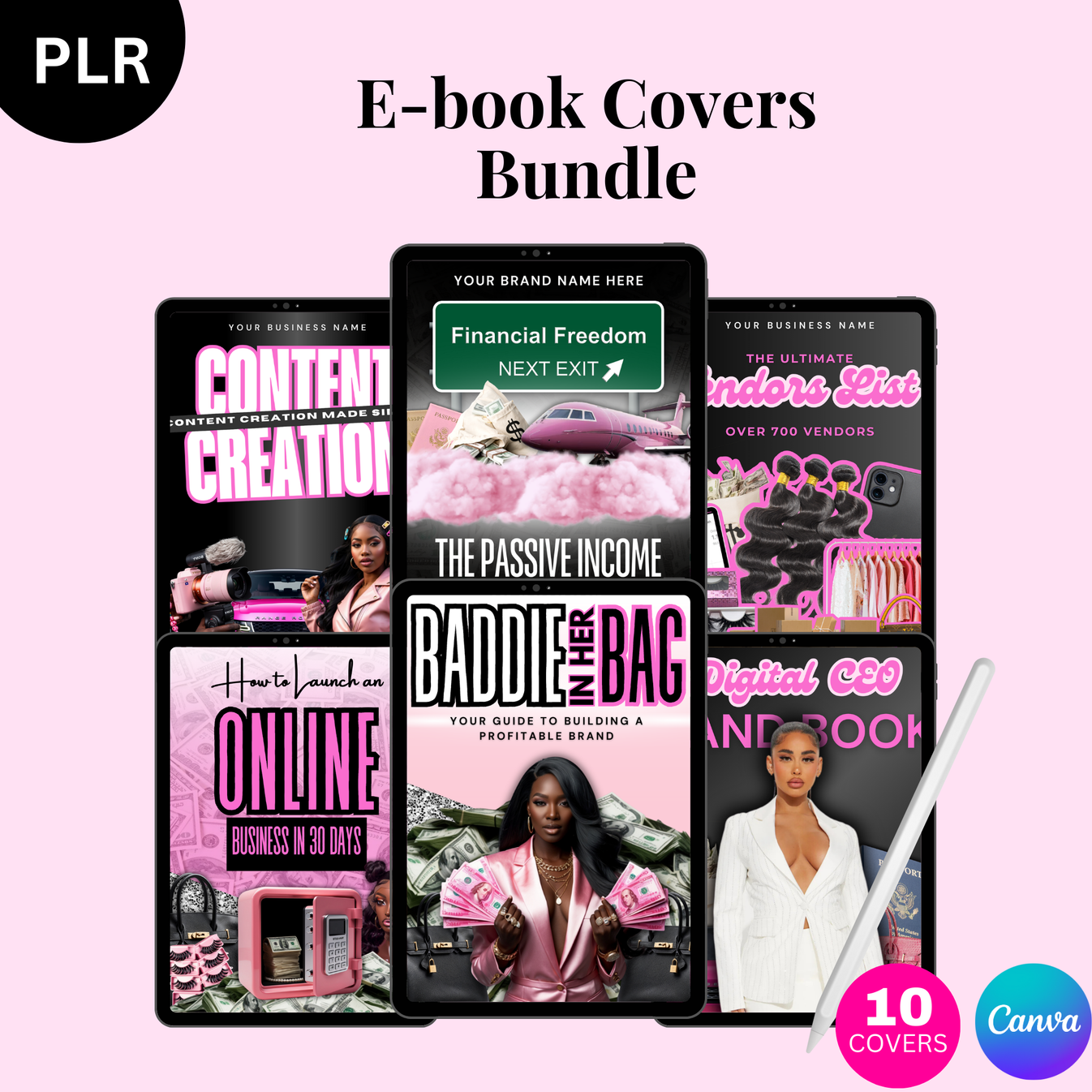 E-book Covers Bundle – Glam Boss University