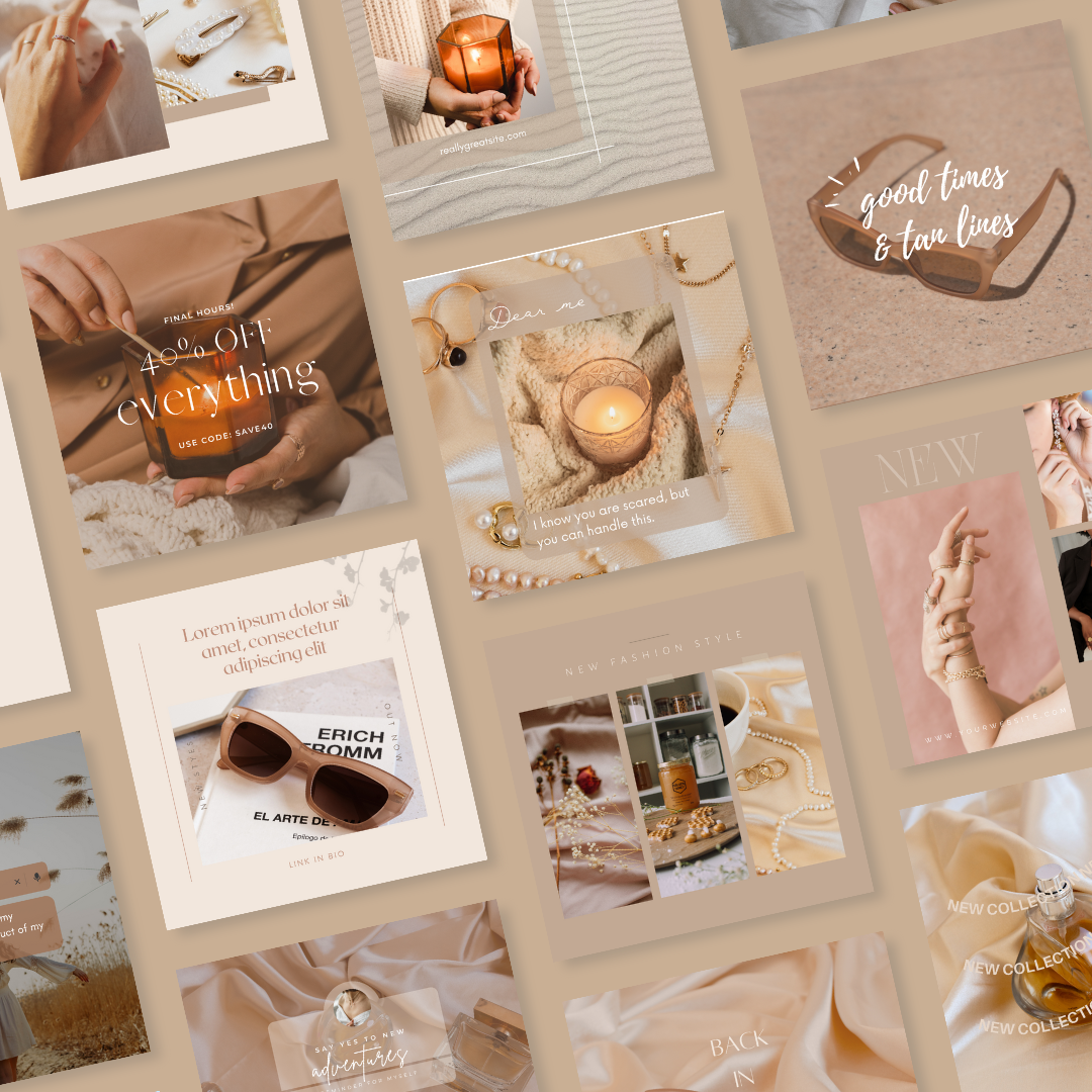 Neutral Aesthetic Social Media Template – Glam Boss University